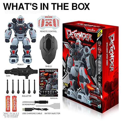 toylefun Robot Toys for Boys Kids 5-7 Year Old Remote Control Robots Gifts for 6-8 Birthday Present Toy Hand Gesture RC Sensing 2022 hot Smart programmable Robotics for 3 4 6 9 10 11 and up