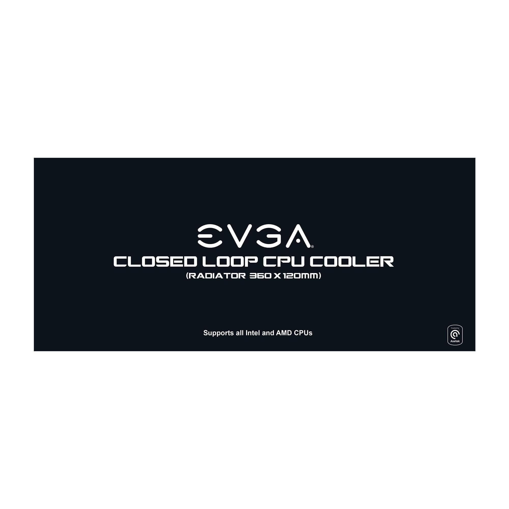 EVGA Clc 360mm All-in-one RGB LED CPU Liquid Cooler, 3X FX12 120mm PWM Fans, Intel, AMD, 5 Yr Warranty, 400-Hy-CL36-V1