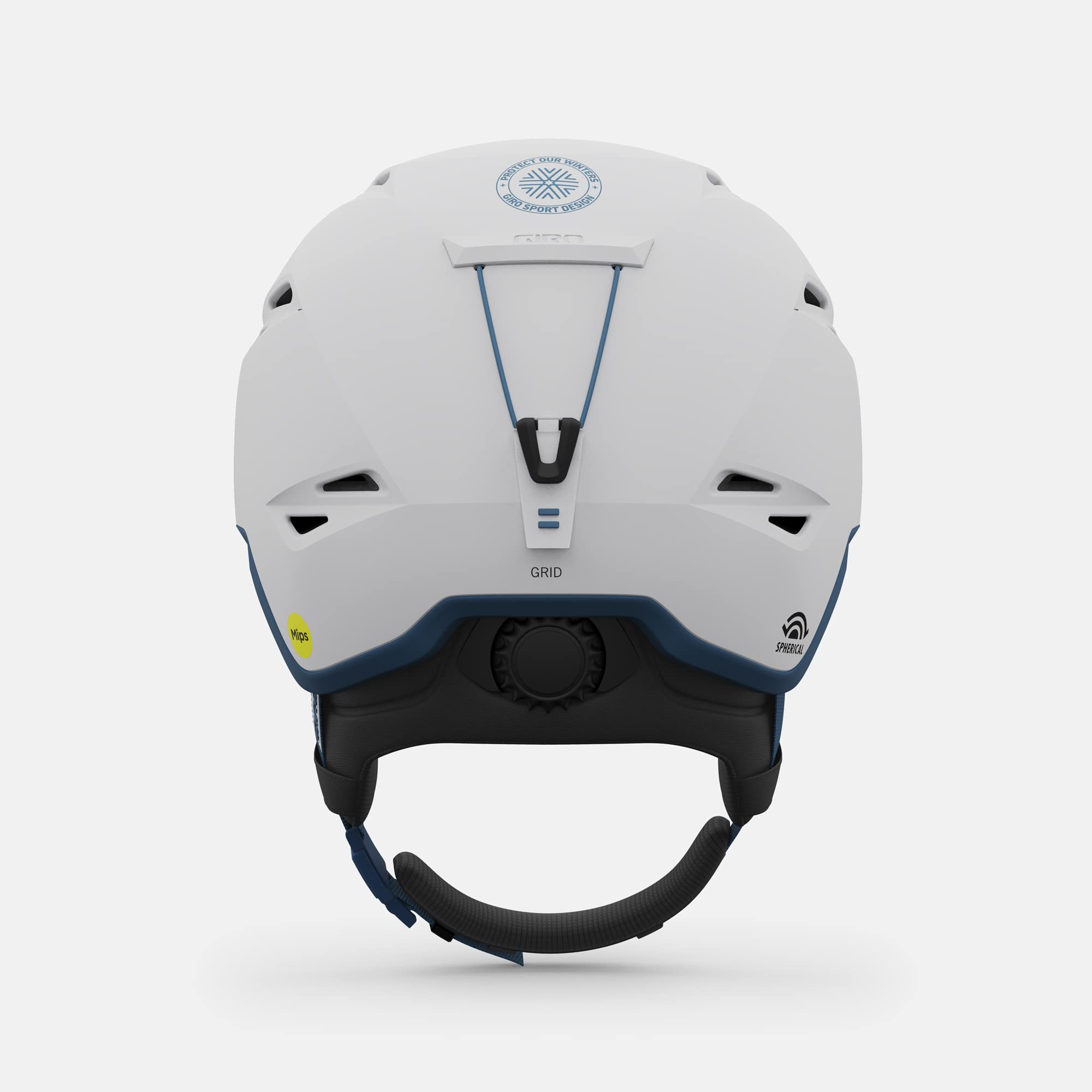 Giro Grid Spherical MIPS Ski Helmet - Snowboard Helmet for Men & Women - Matte POW/Grey - Size M (55.5-59cm)