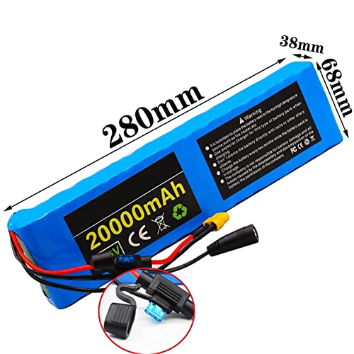 OXEXE 36V 20Ah Electric Bike Lithium Battery,10s3p 18650 Lithium Battery Pack,Built-in 30A BMS, with 42V 2A Charger,for 200W 350W 500W Scooters, Electric Bicycles Motor