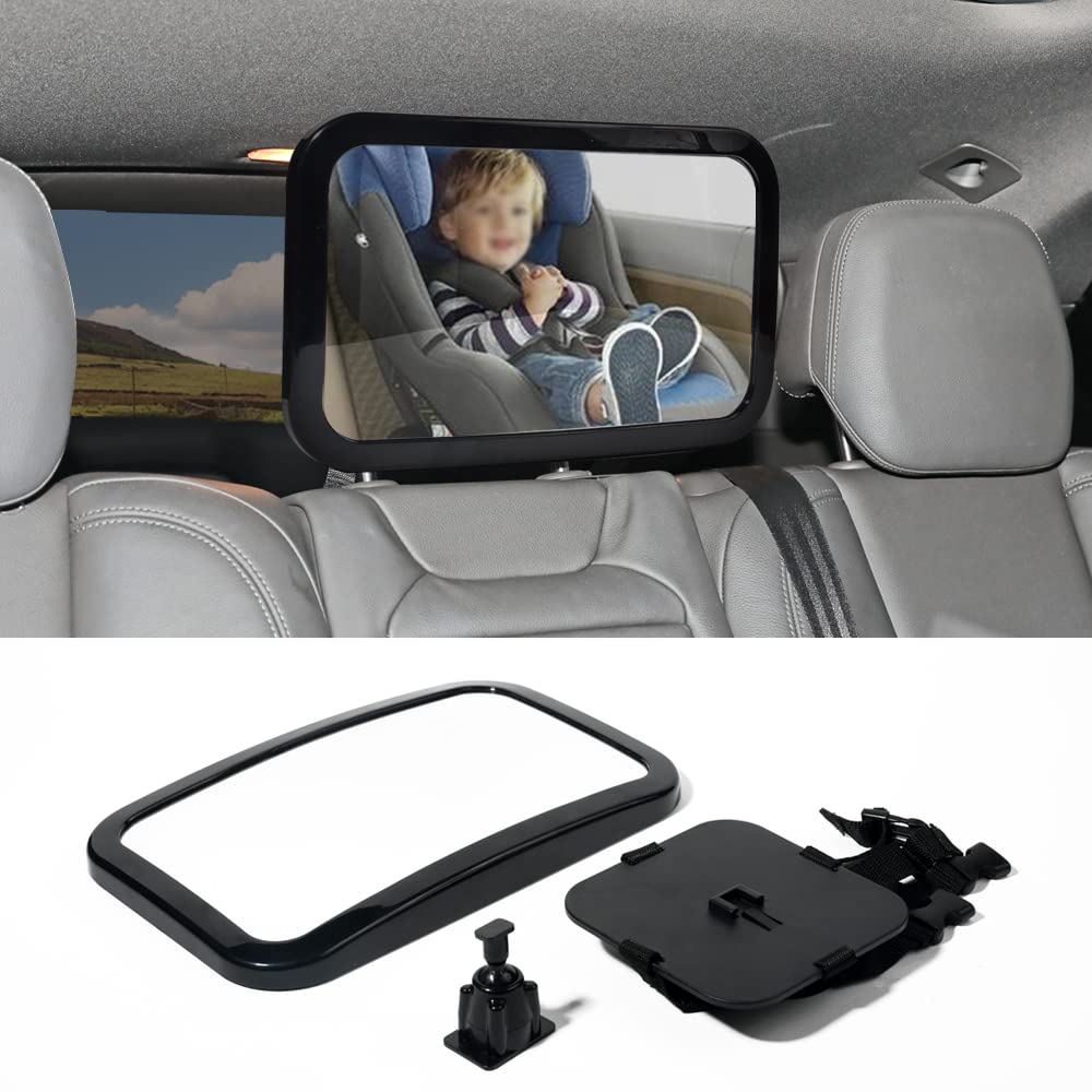 VARGTR Baby Car Mirror,Safety Car Seat Mirror For Infants,Large Car Seat Mirror For Rear Facing Infant Child With Wide Crystal Clear View, Effortlessly Monitoring Child In The Back Seat