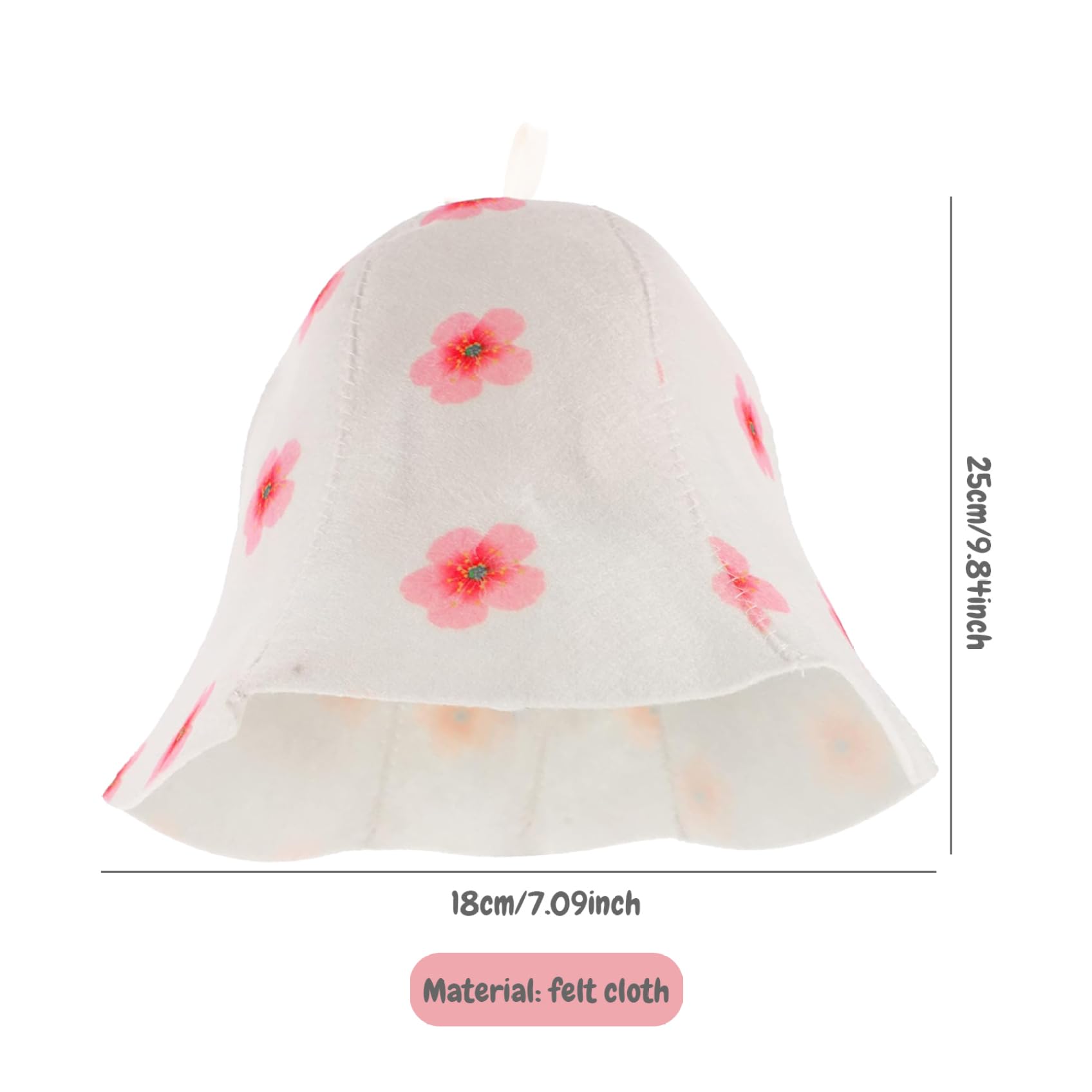 SHITOOMFE Wool Sauna Hat Sauna Hat, Felt Banya Hat, 7.1x9.8 inch Wool Sauna Hat, Sunproof Breathble Sauna Hat for Women Men, Vaporarium Bath Sauna Accessories Style 1