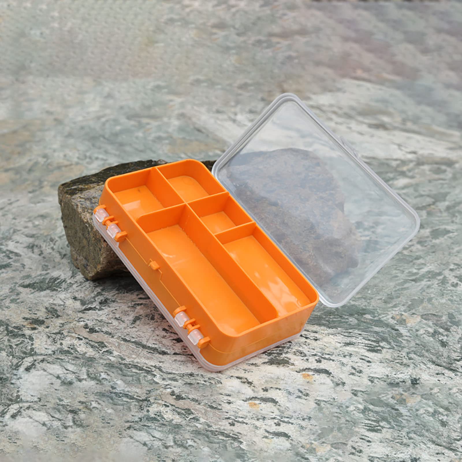 GNMGIZ Double Sided 9 Compartments Fly Fishing Box Large Fishing Lure Hook Boxes for Fishing Accessories Tool Fishing Tackle Container