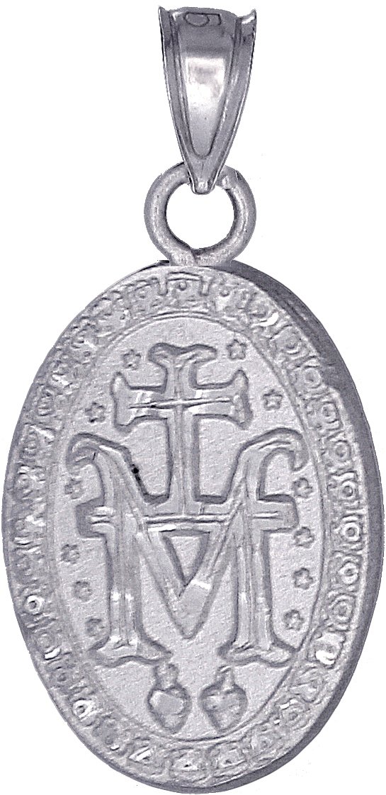 eJewelryPlus Virgin Mary Guadalupe Sterling Silver Medallion Pendant Made