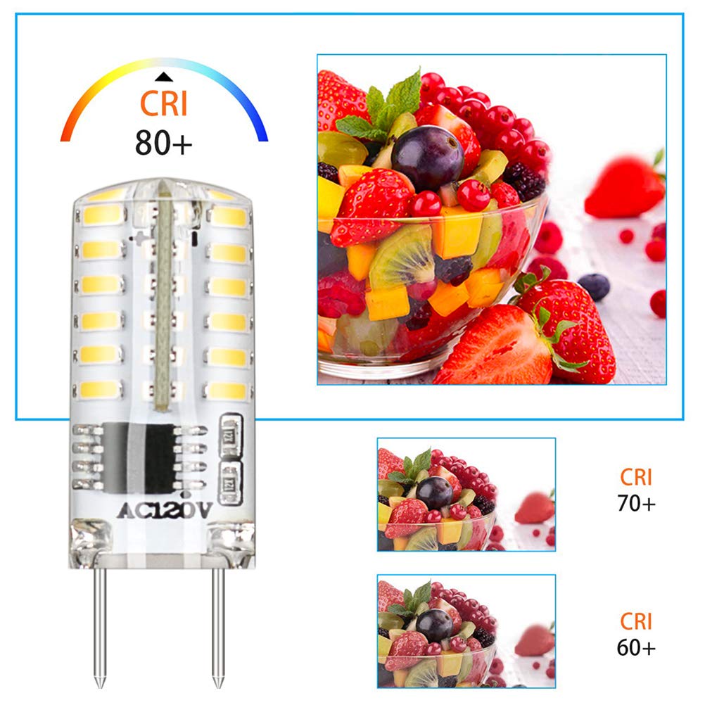 G8 LED Bulb Dimmable Replacement for Halogen Bulb Small T4 Led Light Bulbs 20W Xenon Under Cabinet 3W Warm White 3000K 12 Pack