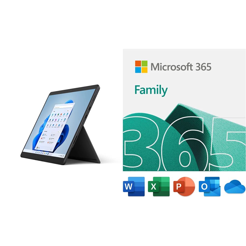 Microsoft Surface Pro 8-13" Touchscreen - Intel® Evo Platform Core™ i5-16GB Memory - 256GB SSD - Graphite (Latest Model) 365 Family | 15-Month Subscription | PC/Mac Download