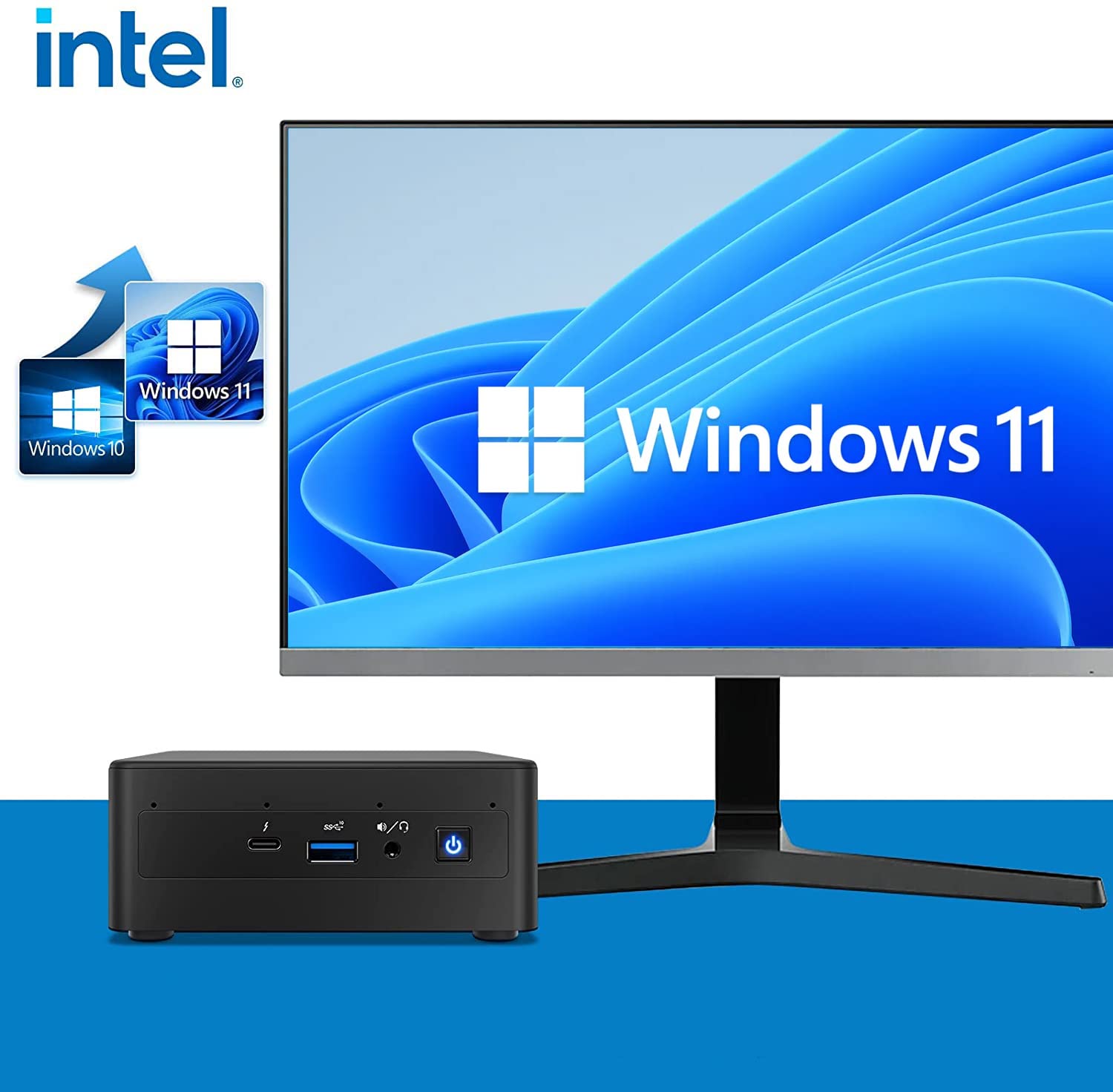 Intel NUC NUC11PAHi7 Mini PC/HTPC,Mini Computer,Windows 11,Four-Core i7 - Up to 4.7 GHz Turbo,NVMe SSD DDR4RAM,WiFi 6,BT 5.0 Thunderbolt 3,8K Support,Quadruple Monitor Capable(32GB RAM+1TB)