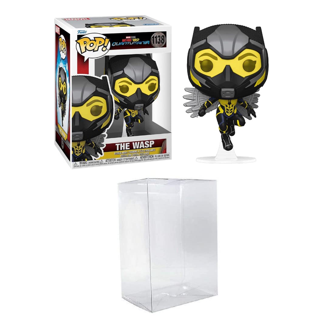 Funko POP! Marvel: Ant-Man and The Wasp: Quantumania - Wasp Bundled with a Byron's Attic Pop Protector