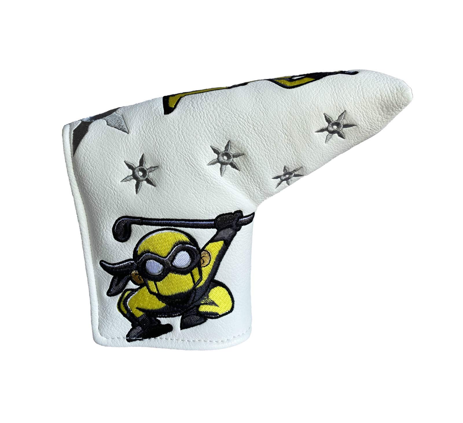 Golf Blade Putter Cover Headcover Magnetic Synthetic Leather Club Protector for Scotty Cameron Odyssey Blade Taylormade (Ninja Yellow)
