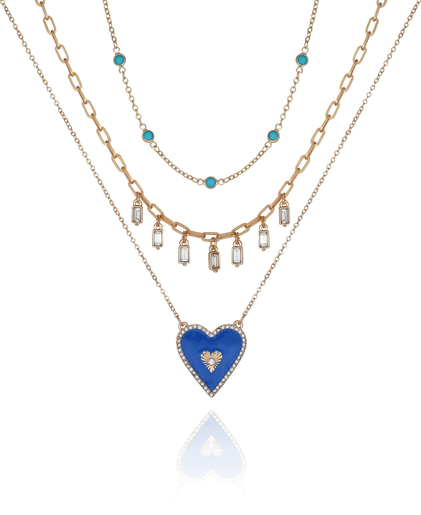 GUESS Goldtone Trio Necklace Set For Women