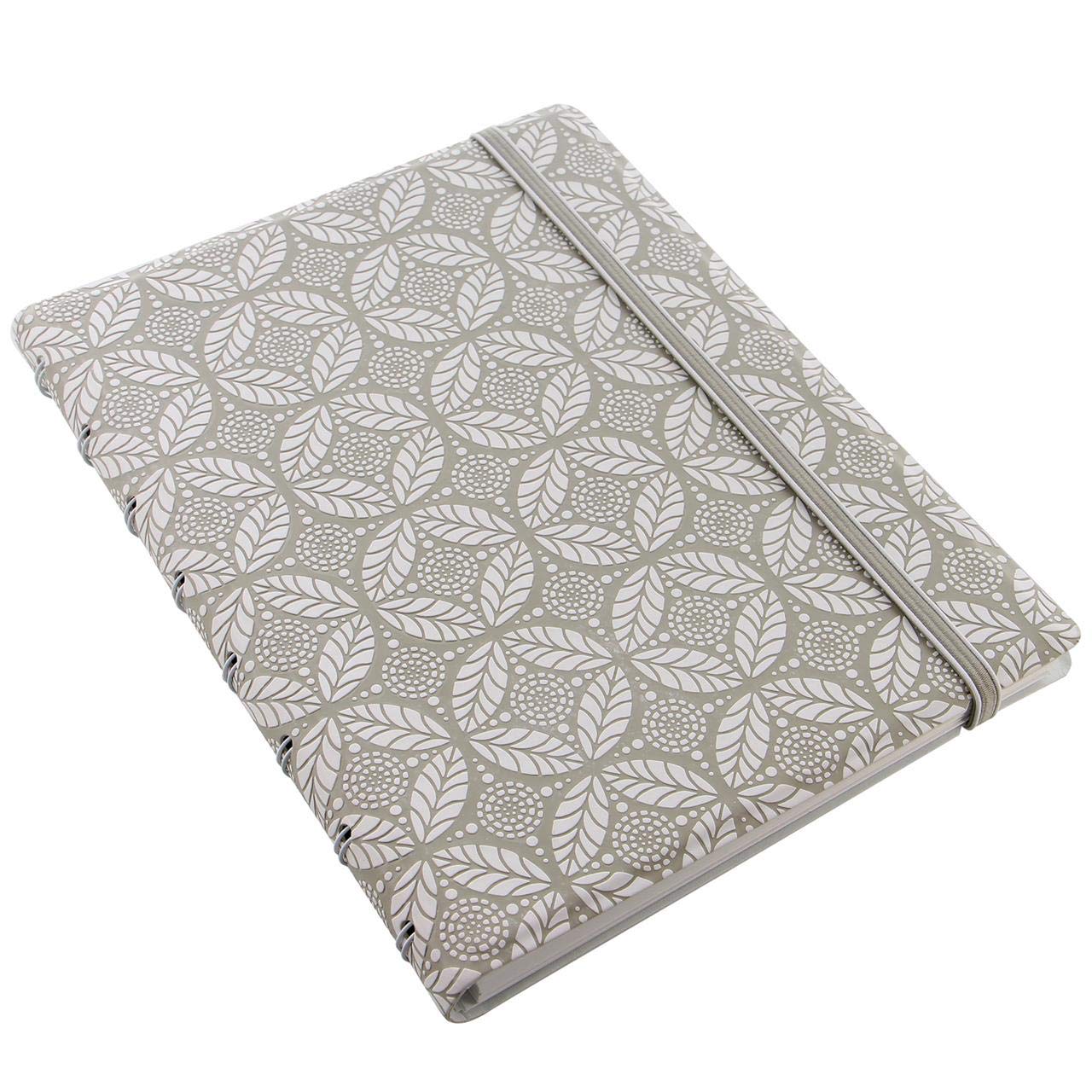 Filofax 115100 Notebook, Impression, A5, Gray White
