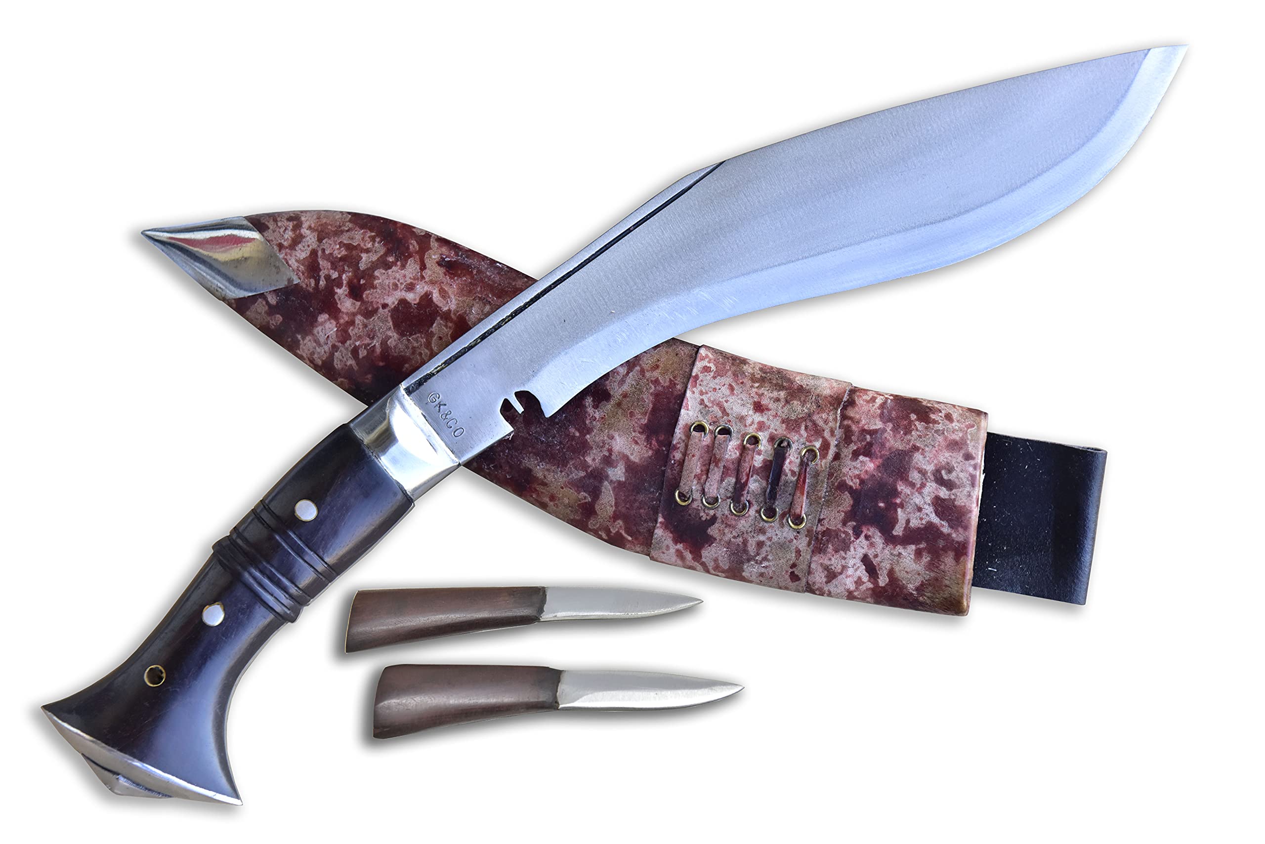 GK&CO. Kukri House Genuine Kukri Knife - 10 Blade World War II Panawal Wooden Handle Kukri/Khukuri- Handmade in Nepal
