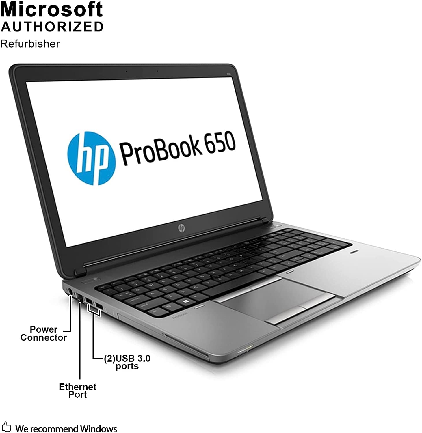 HP Probook 650 G1 Business Laptop, 15.6 Inch FHD (1920x1080) Intel Core i5-4300 up to 3.2GHz, 16G DDR3, 256G SSD, DVD, DP, VGA, Windows 10 Pro 64 Bit-Multi-Language Supports (Renewed)