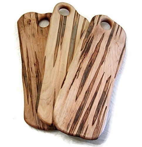 Large Long Ambrosia Maple Wood Cutting Board with Handle, Charcuterie Buffet Serving Board, Wedding Catering Tray