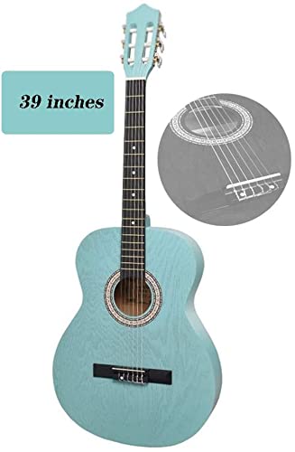 Guitar Kit, String Instrument Electronic Guitar Acoustic Guitar Classical Guitar Beginner Fingerstyle 39 Inch Ballad Musical Instrument Youth Practice Can Carry Backpack ( Color : A-blue , Size : Long