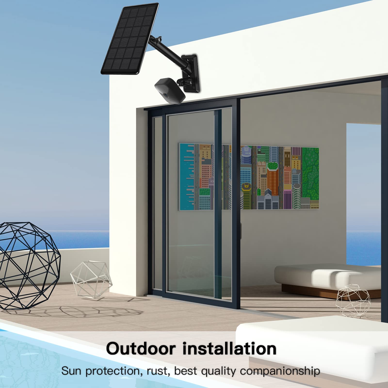 HOLACA 2-in-1 Blink Outdoor Camera Wall Mount for Blink Outdoor Camera/Blink Outdoor 4/Blink XT2/Blink XT and Solar Panel