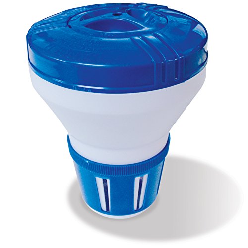 Poolmaster 32157 Floating Swimming Pool Chlorine and Bromine Dispenser, Small, Blue