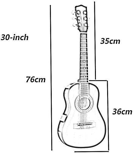 Guitar Kit, String Instrument Electronic Guitar Acoustic Guitar Classical Guitar Beginner Fingerstyle 30 Inch Ballad Musical Instrument Youth Practice Can Carry Backpack ( Color : Pink , Size : Long-7