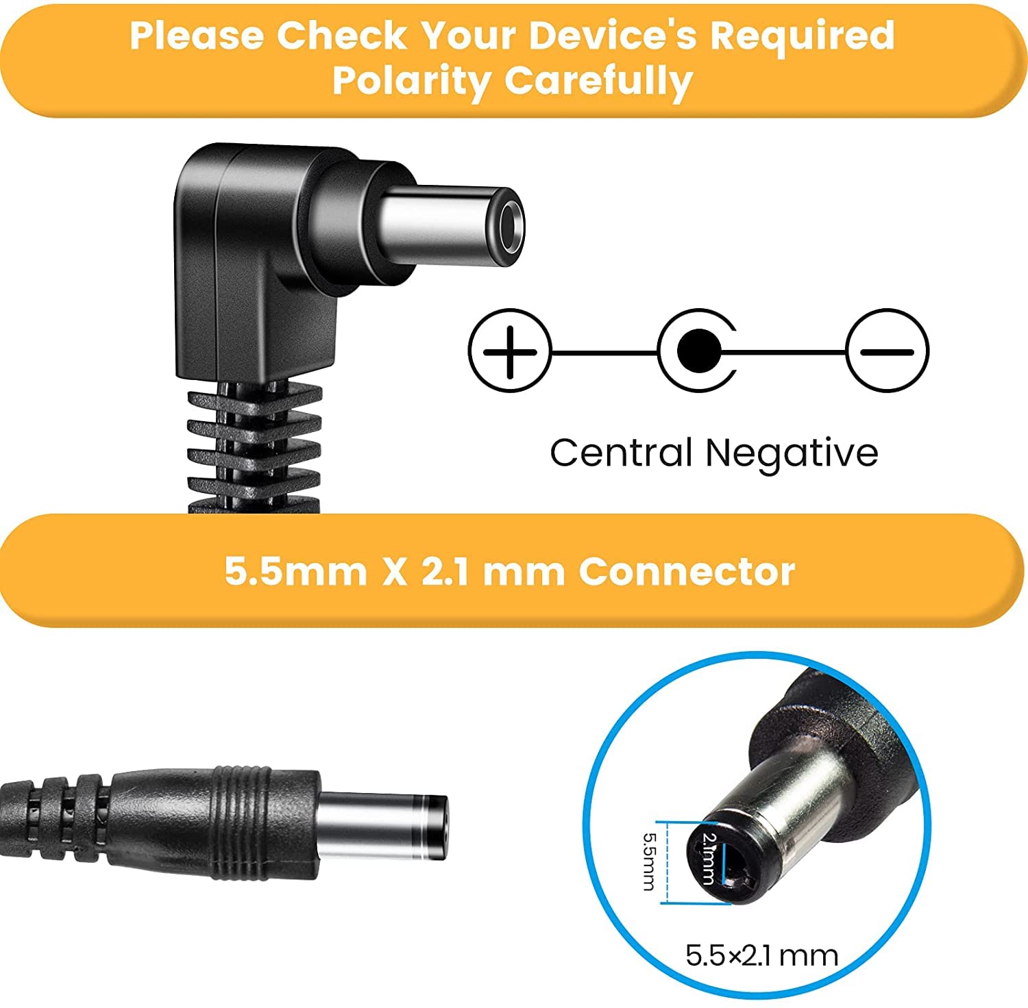 Guitar Pedal Power Supply Adapter 9V DC 1A with 6 Way Daisy Chain Cables for Guitar Effect Pedals,2 x Battery Clip Cables, 1x Reversed Polarity Cables