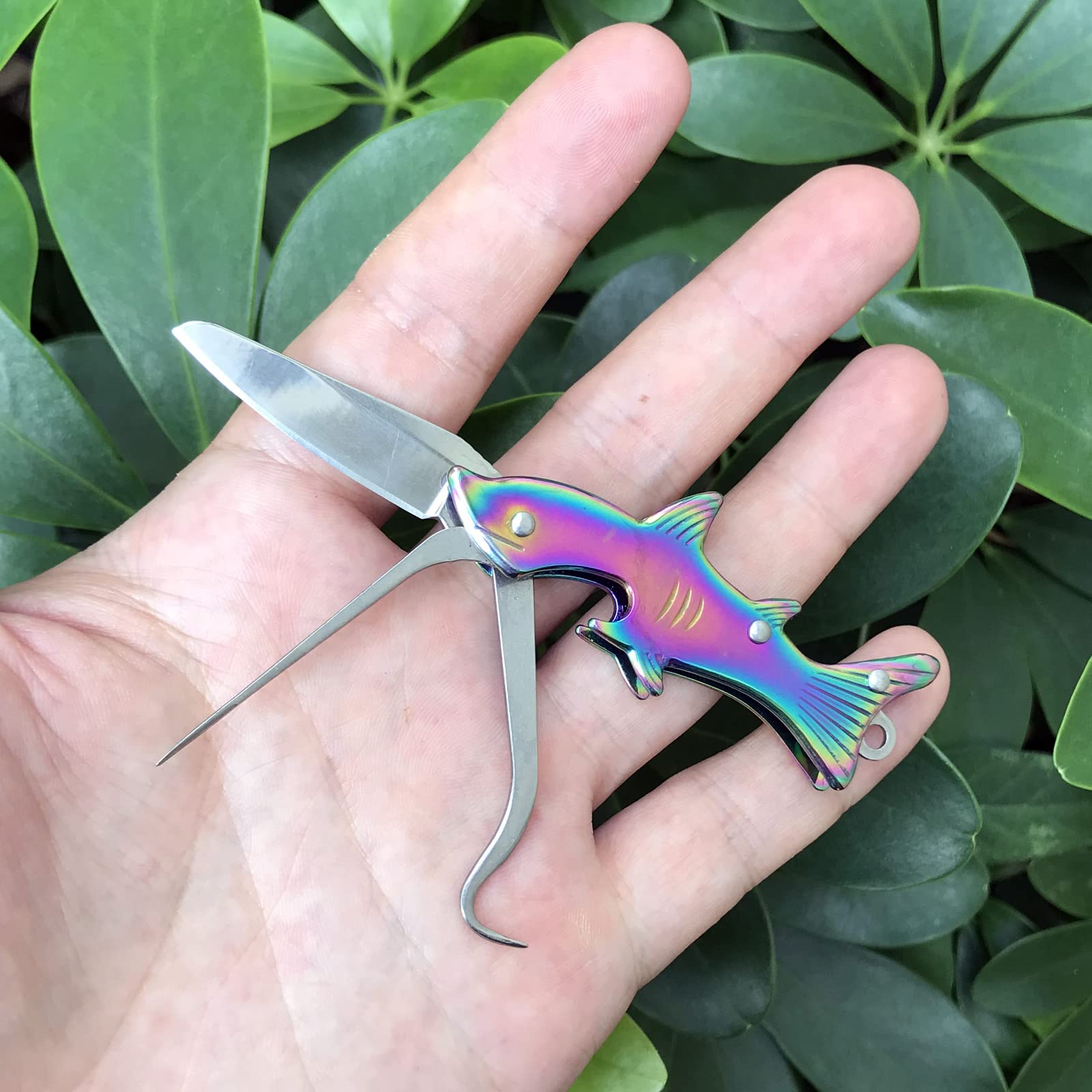Juzpio Mini Multitool Pocket Knife with Toothpick and Bottle Opener, Small Folding Knife ( Stainless Steel
