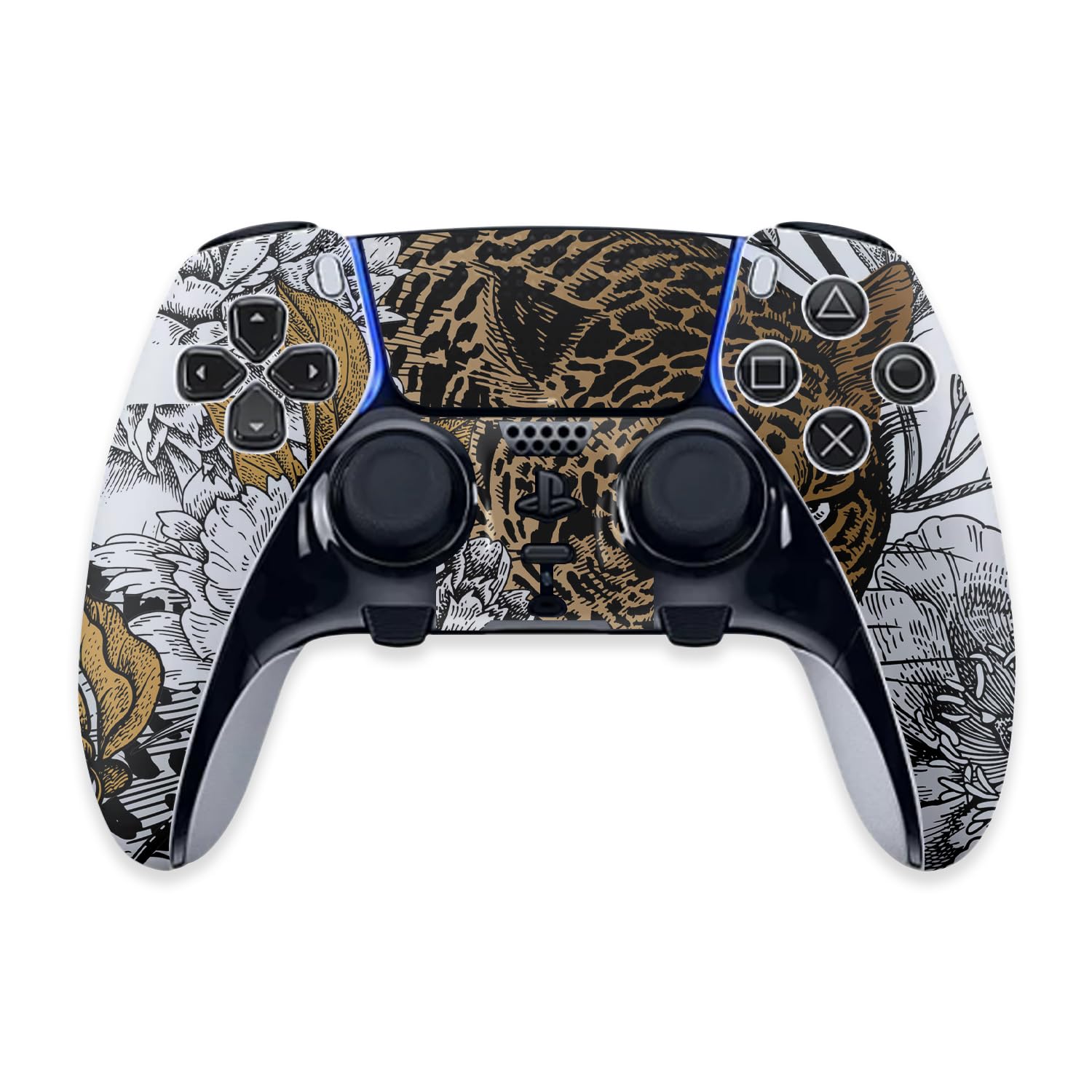MightySkins Skin Compatible with PS5 DualSense Edge Controller - Bronzed Leopard | Protective, Durable, and Unique Vinyl Decal wrap Cover | Easy to Apply & Change Styles | Made in The USA