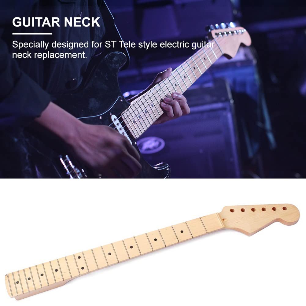 Guitar Neck 22 Fret ST Style Maple Fretboard Guitar Neck Guitar DIY Parts Replacement