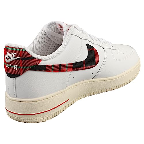 Nike Men's Air Force 1 Lv8 Basketball Shoes, White/University Red-stadium Green, 12
