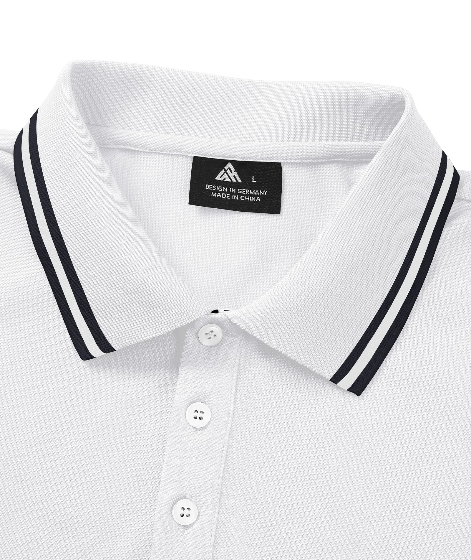GEEK LIGHTING Polo Shirts for Men Short Sleeve Summer Causal Collared Golf Tennis T-Shirt,White Black M