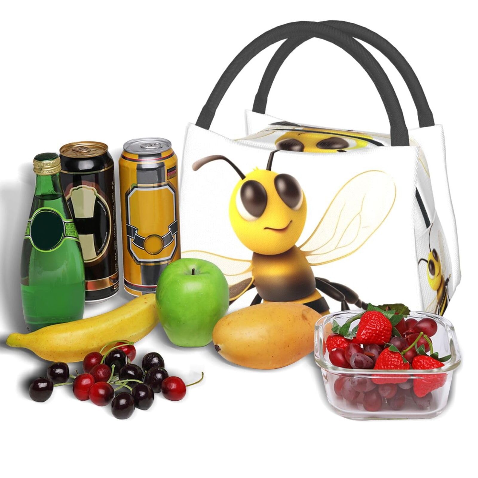 EVANEM Insulated Lunch Bag Honey Bee Lunch Box for Men Women Lunchbox for Work Lunch Tote