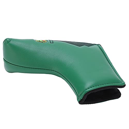 Golf Putter Cover, L Shaped Embroideried Decoration Durable Thickened PU Leather Golf Club Head Protector Portable for Holiday Present for Birthday Gift