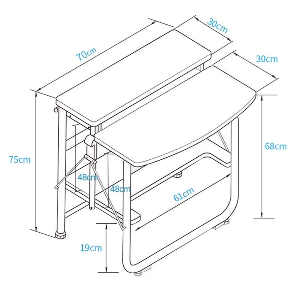 GaRcan Portable Folding Table, Home Writing Desk, Mini Small Computer Desk Double The Comfort (White)