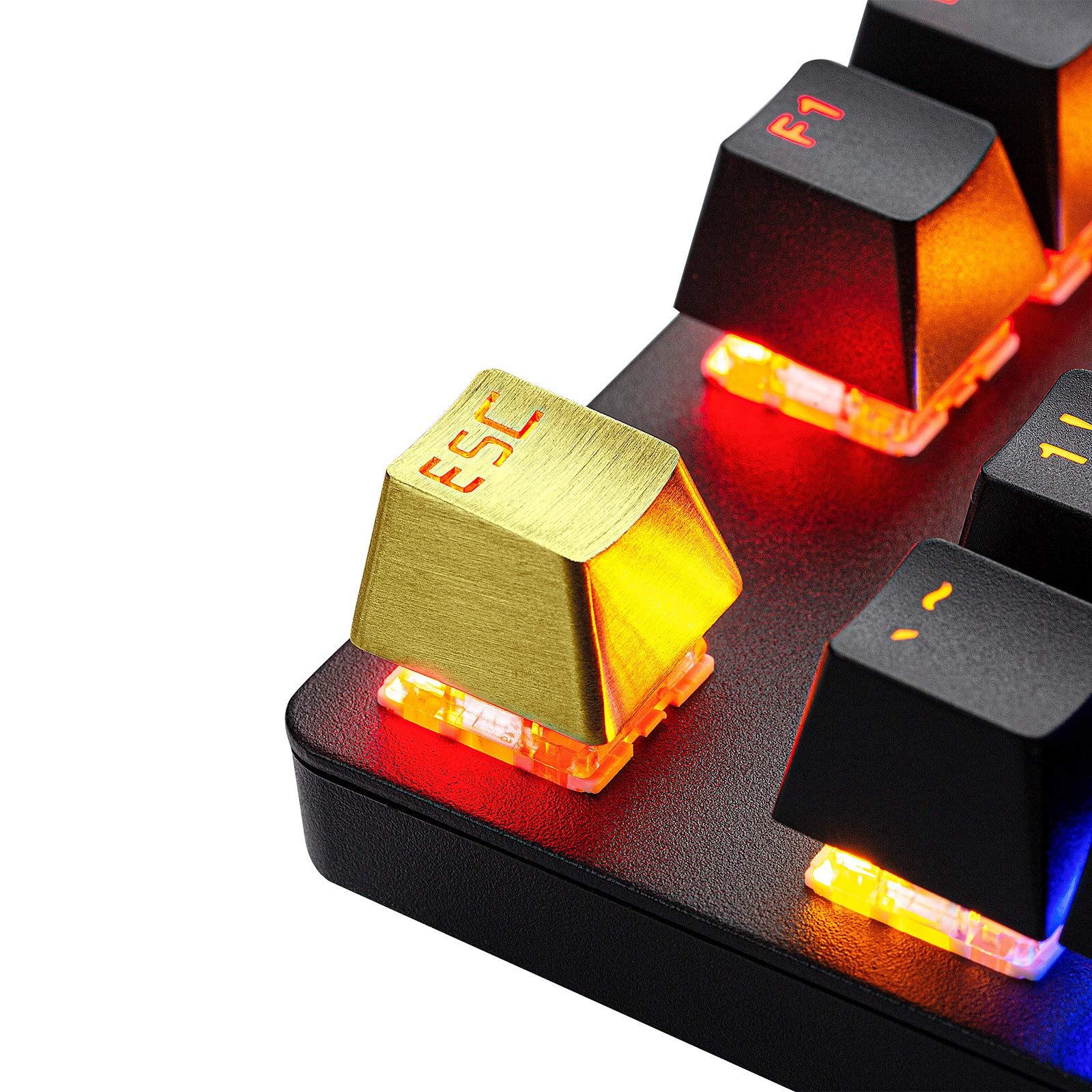 GamCap FPS & MOBA Custom Gaming Keycap,Keycaps ESC include Key Puller,Durable Stainless Steel Metal Keycap Compatible with Mechanical Gaming Keyboard 60% Keyboard Cherry Mx Switch(ESC-Fancy)