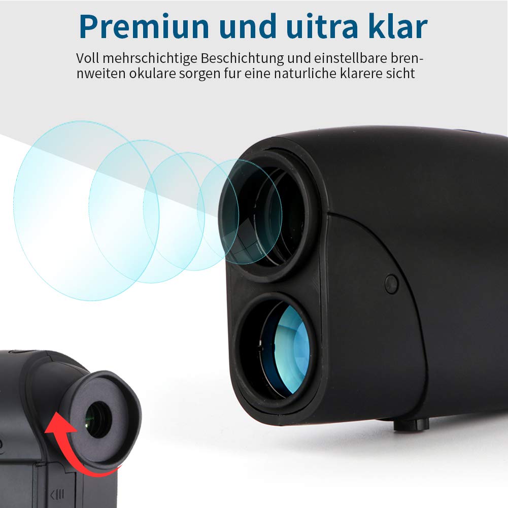 Golf Rangefinders Accuray 1 Yd 1000 Yard with Flag Lock, Continuous Scan Support, 7X Measurement Range Finder with AAA Battery (TM1000VH)