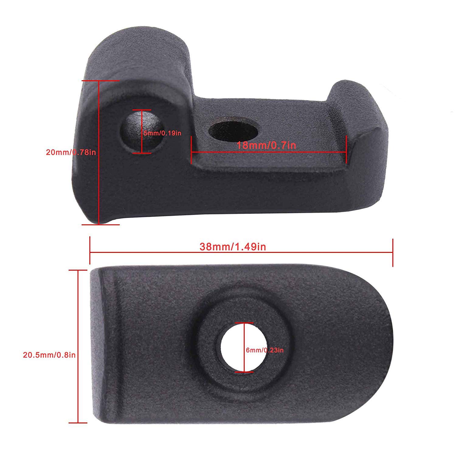 GLDYTIMES Alloy Front Folding Hook Replacement for Xiaomi Mijia M365 Electric Scooter Damping Rubber Buckle for E-Scooter(4 Pcs )