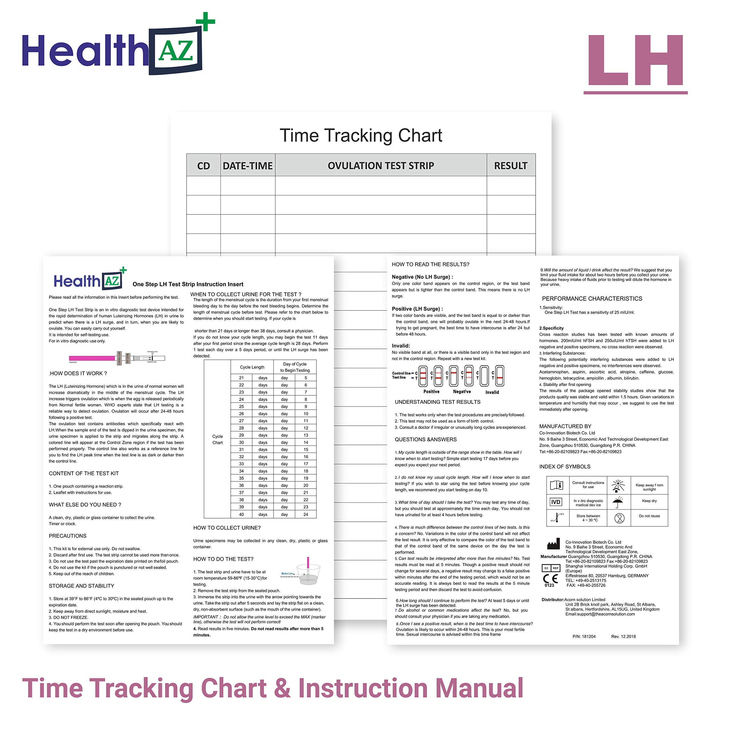 HealthAZ -LH-Ovulation-Test-Strip-3.0MM,Predictor kit, FREE-15 Urine Cups Reliable (Pack of 15)