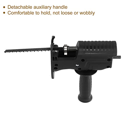 Kadimendium Electric Drill to Reciprocating Saw Adapter Chainsaw Conversion Head Saw Blades Handle Kit Electric Drill Modified Tool Protable Reciprocating Saw Adapter