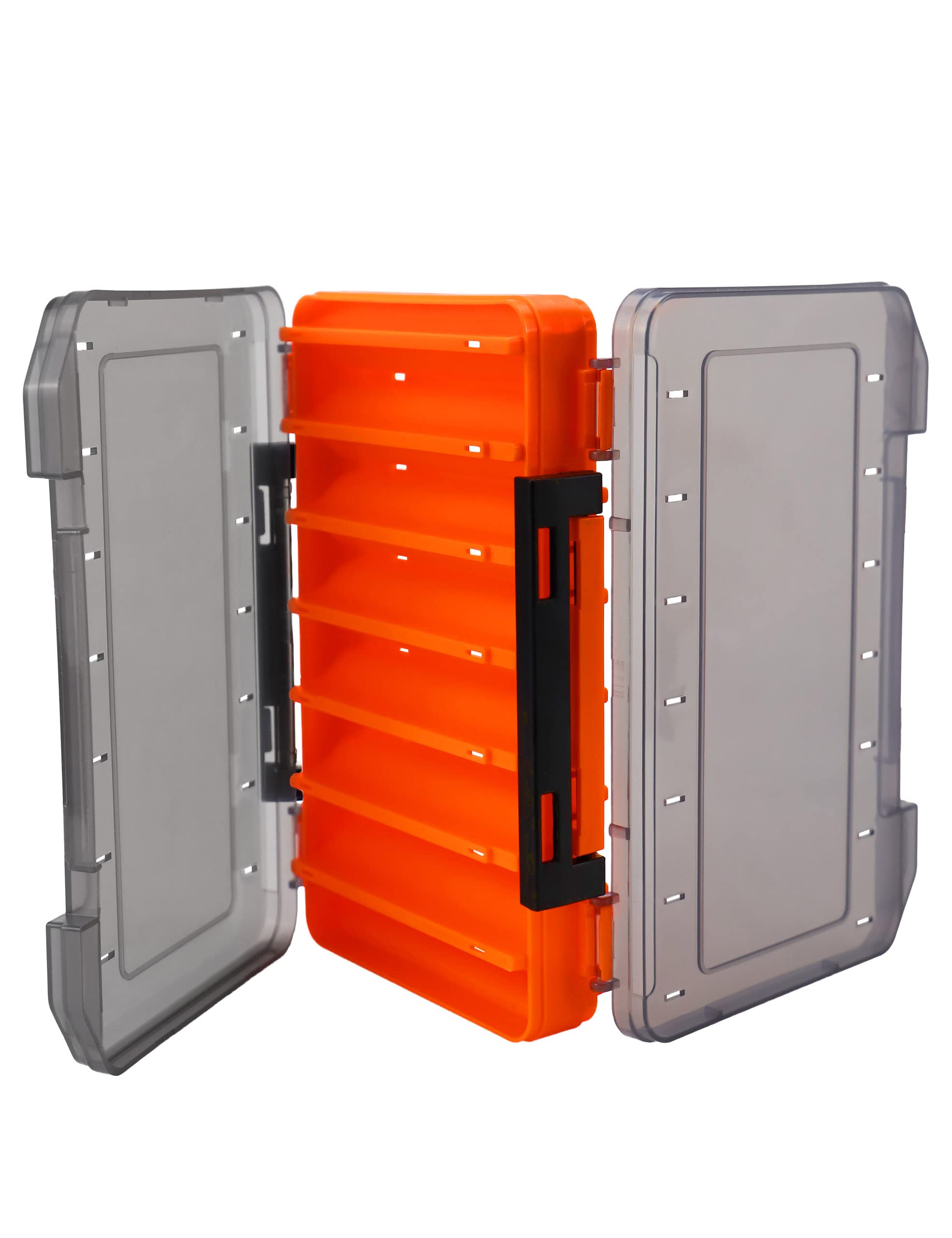 Hlotmeky Tackle Box Fishing Lure Box Organizer Double Sided Fishing Bait Storage Box Compartment Organizer Box Container