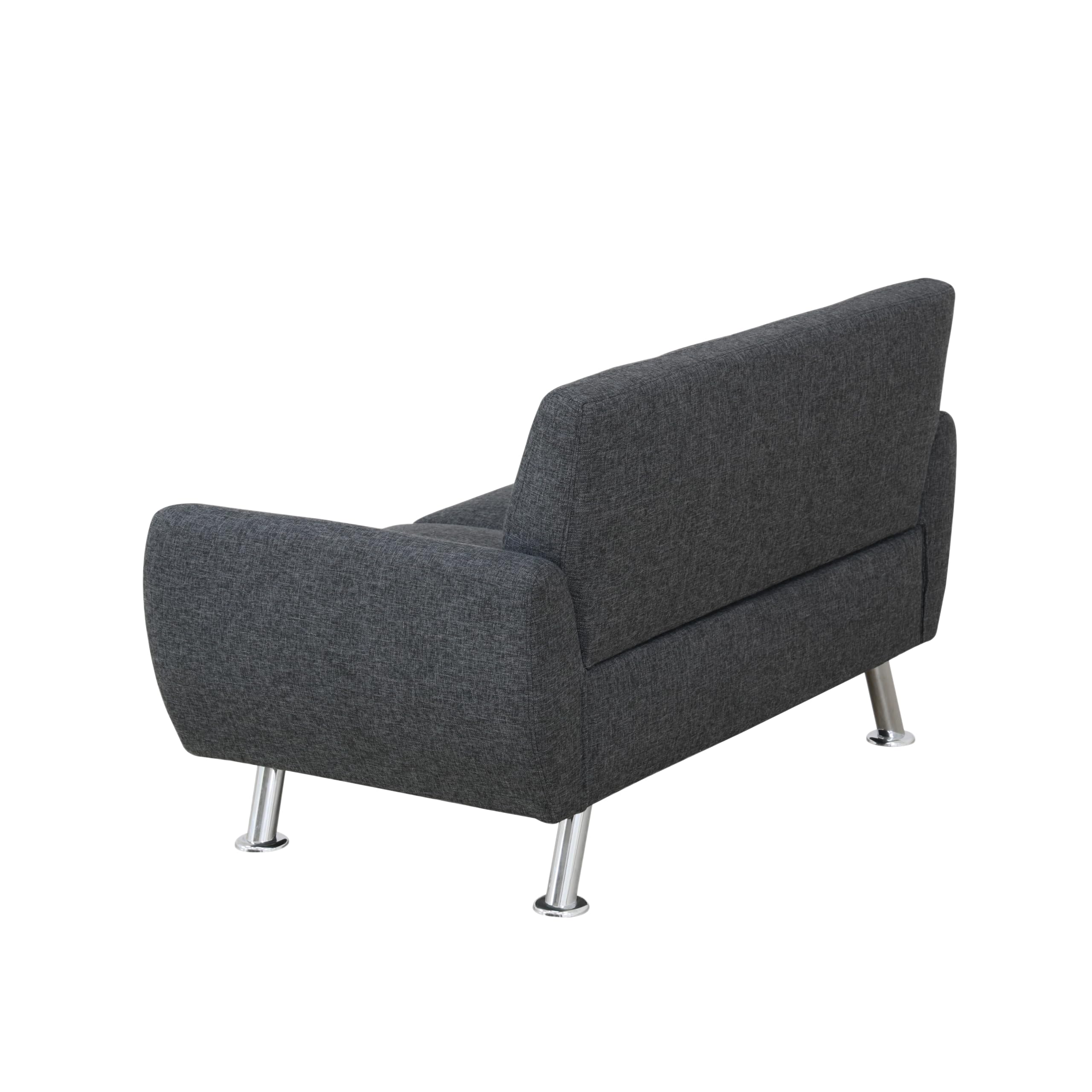 NicBex Loveseat Sofa Couch Contemporary Sofa Couch for Living Room 2-Seater Sofa with Solid Frame Modern Sofa Couches with Linen Fabric Stylish Living Room Furniture, Black Grey