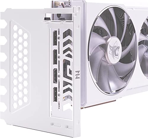 EZDIY-FAB Vertical Graphics Card Bracket PCIE Slot Plate, Vertical GPU Mount, Video Card VGA Support Kit -White