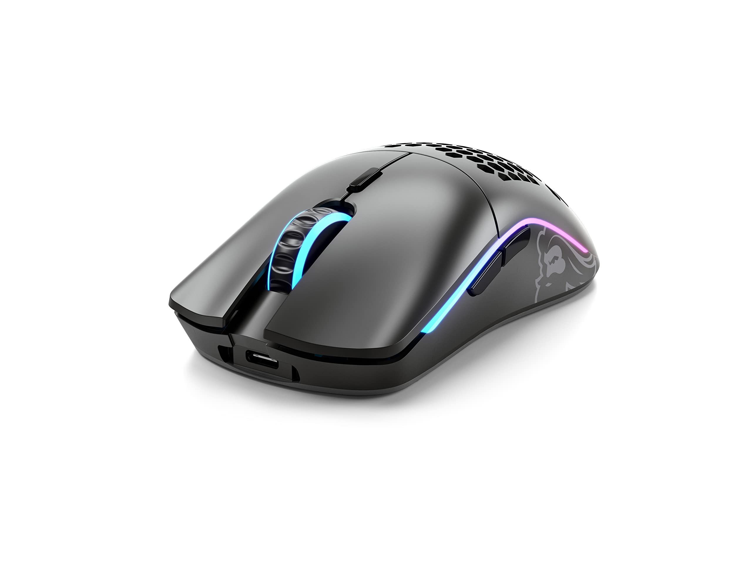 Glorious Gaming Model O Wireless Gaming Mouse - Superlight, 69g Honeycomb Design, RGB, Ambidextrous, Lag Free 2.4GHz Wireless, Up to 71 Hours Battery - Matte White (RENEWED)