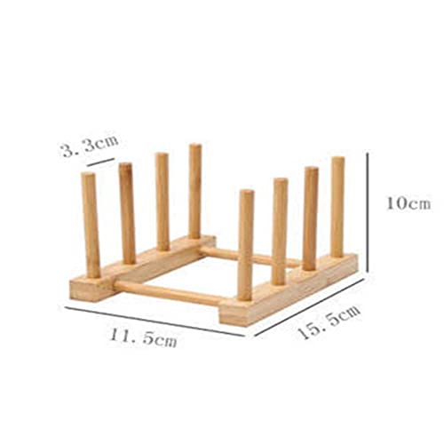 EXECAB Dish Rack Multi-Levels Wooden Dish Drain Rack Kitchen Lid Holder Organizer Domestic Drying Shelf Pan Cupboard Display Sink Stand Drainer