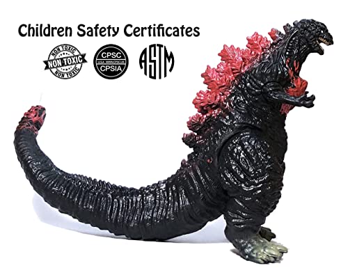 EZFun Set of 8 Godzilla Toys Movable Joint Birthday Kids 2019 Action Figures King of the Monsters Burning Heisei Mecha Ghidorah Pack Plastic Mini Dinosaur Playsets Cake Toppers Package