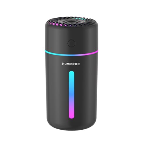 Mini Humidifier, Small Personal USB Cool Mist Humidifiers Ultra-Quiet Air Humidifier for Bedroom Home Office Desktop (XRH019-Black)