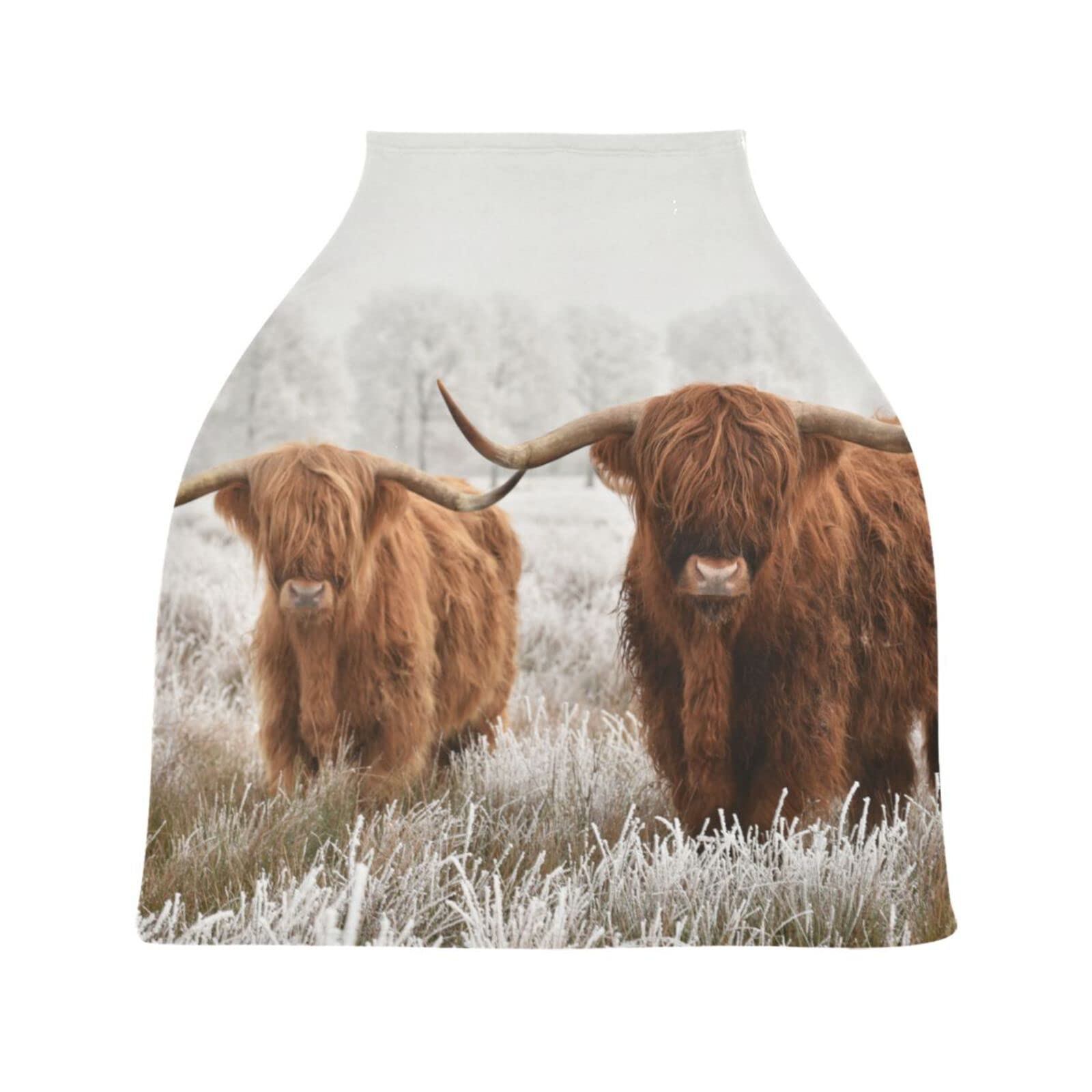 Nursing Cover Breastfeeding Scarf Scottish Highland Cow- Baby Car Seat Covers, Infant Stroller Cover, Carseat Canopy(227vb4a)
