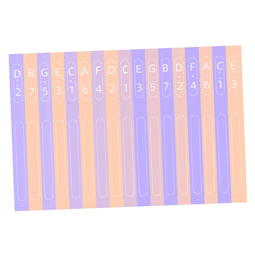 F Fityle Kalimba 17 Key Note Sticker Kalimba thumb piano note sticker for beginner learner musical gift. - Stripe