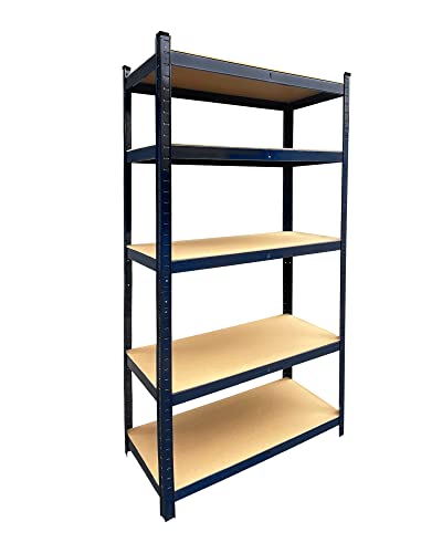 Standing Shelving Adjustable Height Non-Slip Feet Separable Rack Shed Storage Shelves Unit Adjustable Height Non-Slip Feet Separable Rack Unit 66.1"x29.5"x11.8" BLACK 5 Tier (386lb Per Shelf) 1930lb