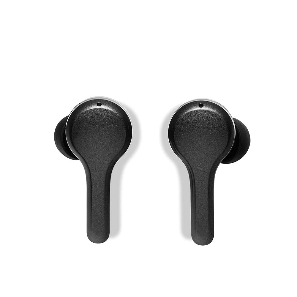 EXFIT BCS-T90 True Wireless Earbuds with Bluetooth 5.0, Charging Case, IPX4 Waterproof, Touch Control, 4 Mic, 24H Playtime, Hi-Fi Stereo Sound – Sports in Ear Earphones for iPhone & Android [Black]