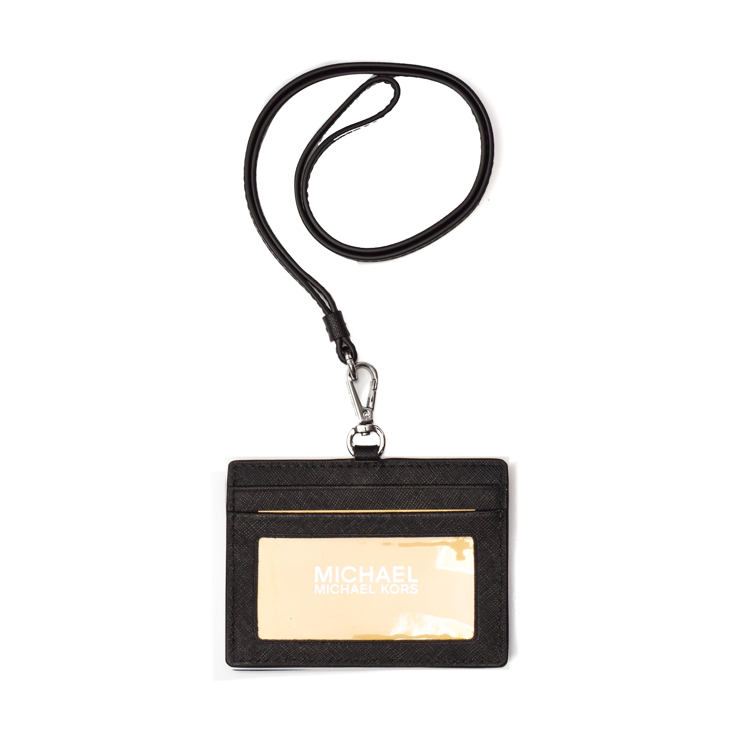 Jet Set Travel Saffiano Leather Card Case Lanyard