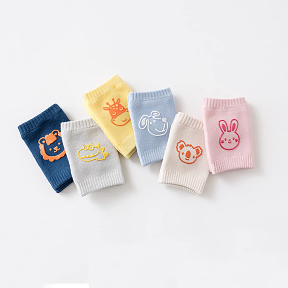 Hidetex Baby Leg Sleeve for Crawling β Infant Kneepads, Adjustable Elastic Leg Warmers, Anti-Slip Leg Protector for Unisex Toddlers(6 Pairs)