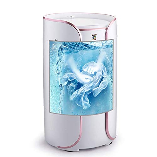 Full-Automatic Washing Machine Portable Compact Laundry Washer Spin with Drain Pump (Color : Rose Gold)